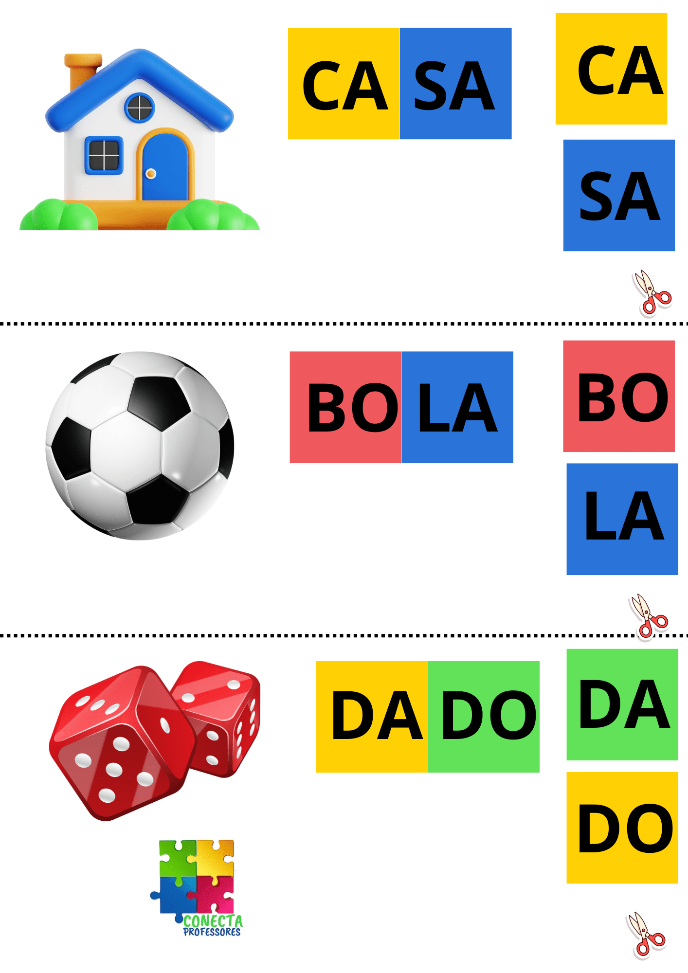 Atividade Lúdica Com Sílabas Para Alfabetização Em Pdf Grátis Para